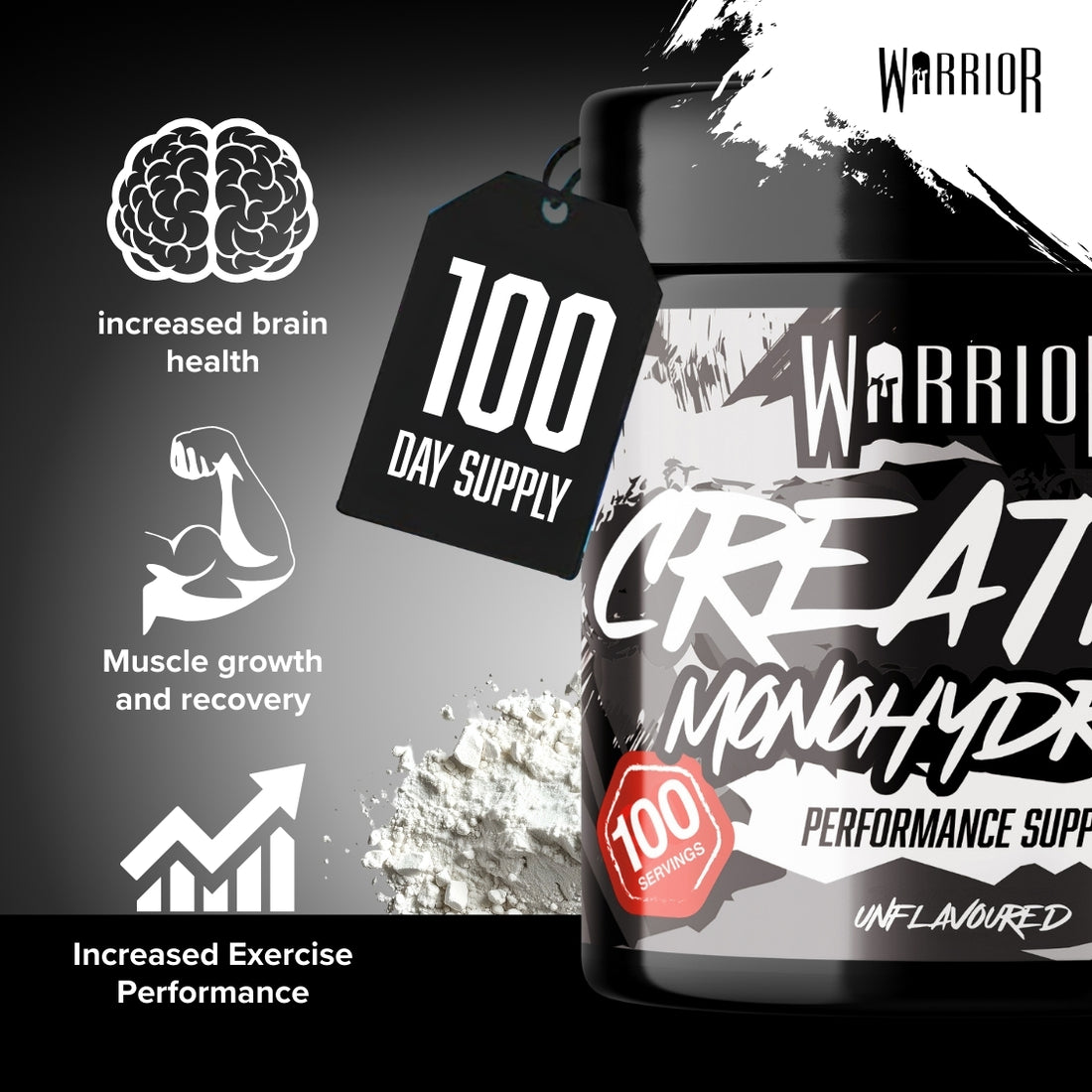 Warrior Creatine Monohydrate Powder | Bodybuilding Warehouse