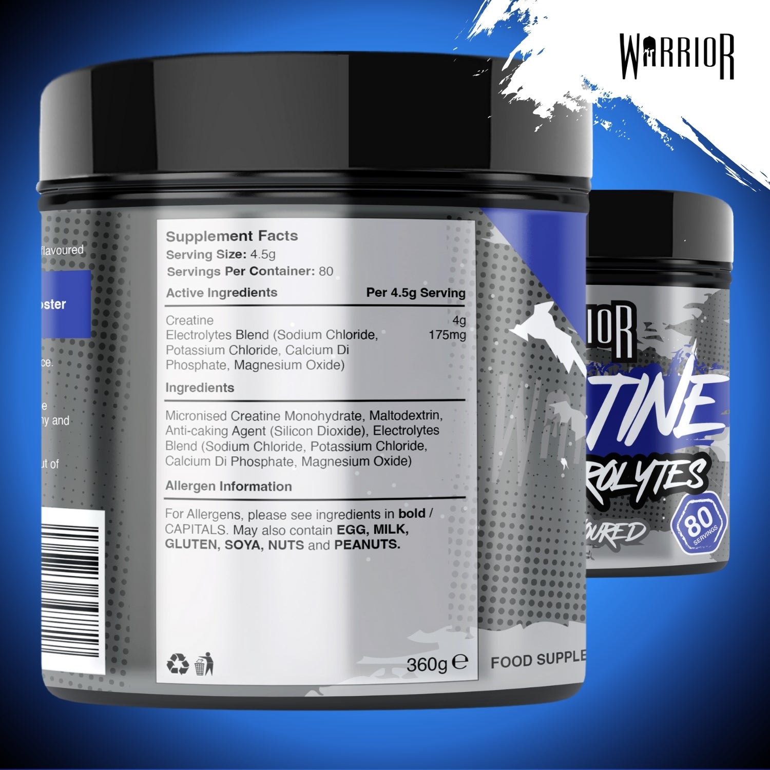 Warrior Creatine Plus Electrolytes - 80 Servings – Bodybuilding Warehouse
